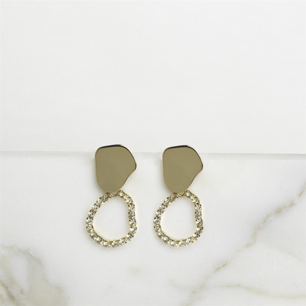 Giri small white strass earrings – Souvenirs de Pomme